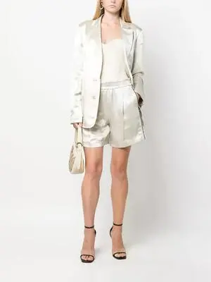 Helmut Lang Notched-lapels Satin-finish Blazer
