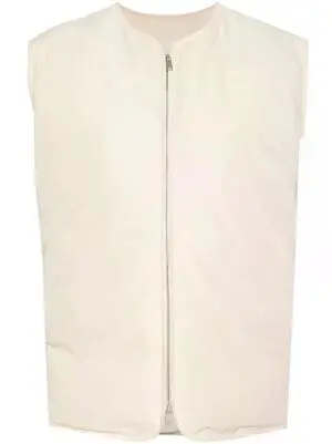 JIL SANDER Padded Zip-up Gilet - Neutrals