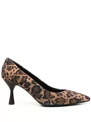 Agl Isolde 80mm Leopard-print Pumps
