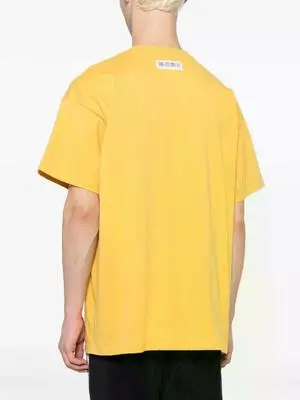 MOSTLY HEARD RARELY SEEN Orbit Slogan-print Cotton T-shirt - Yellow