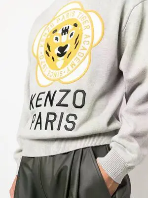 Kenzo Logo-patch Wool-cotton Jumper