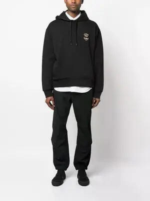 Dolce & Gabbana Embroidered Crown And Bee Cotton Hoodie