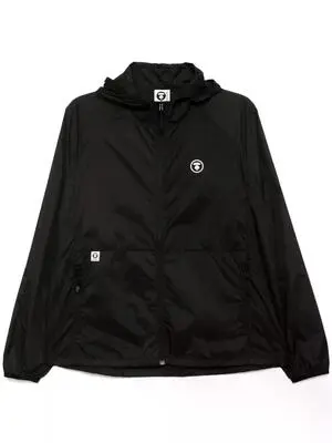 AAPE BY *A BATHING APE Moonface Appliqué Hooded Windbreaker - Black