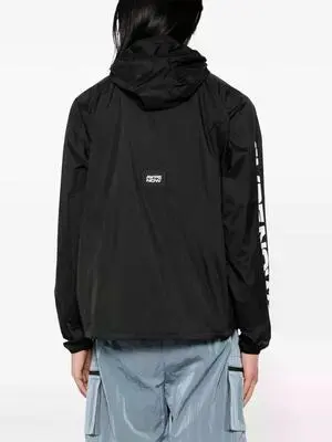 AAPE BY *A BATHING APE Moonface Appliqué Hooded Windbreaker - Black