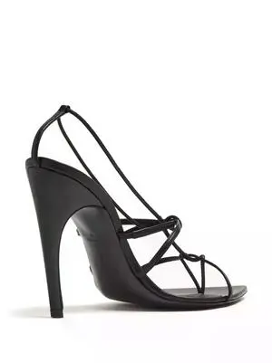 NENSI DOJAKA Pointed-toe Leather Stiletto Sandals