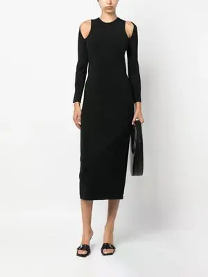 Dsquared2 Ribbed Knit Midi Dress
