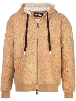 HACULLA. Drop Shoulder Illustrated Hoodie - Brown