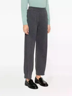 BARRIE Tapered-leg Cashmere Trousers - Grey
