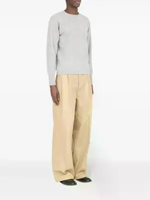 MAISON MARGIELA Crew Neck Cashmere-cotton Jumper - Grey
