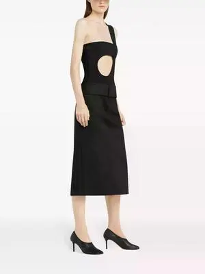 COURREGES Belted Midi Skirt - Black