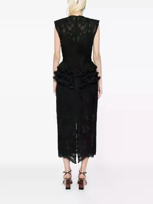 Zimmermann Crush Lace Frill Midi Dress