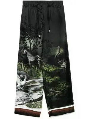 Attico Printed Trousers - Grey