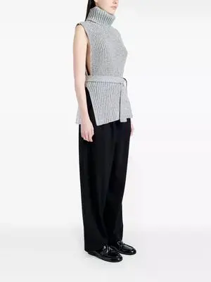 Proenza Schouler White Label Merino Wool Ribbed Knit Vest
