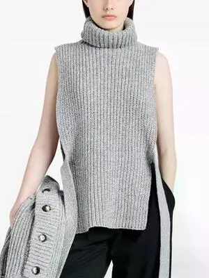 Proenza Schouler White Label Merino Wool Ribbed Knit Vest