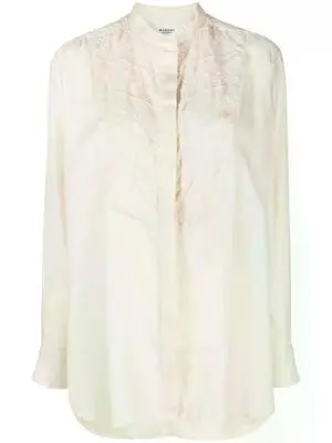 MARANT ETOILE Britten Embroidered Shirt - Neutrals