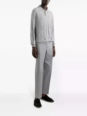 Dolce & Gabbana Fine-knit Polo Shirt - Grey