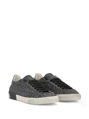 Dolce & Gabbana Portofino Logo Print Sneakers - Grey