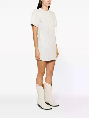Zadig&Voltaire Riddy Crinkled Leather Mini Dress - Neutrals