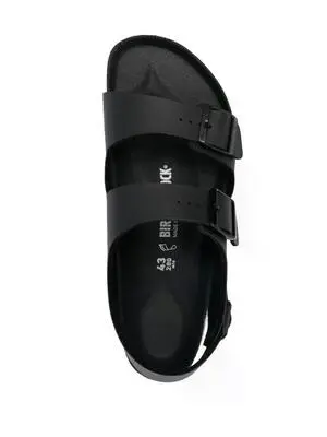 BIRKENSTOCK Milano Leather Slingback Sandals - Black