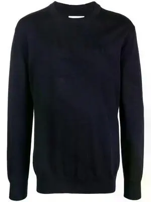JIL SANDER Crew Neck Wool Jumper - Blue