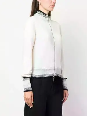 BARRIE Mottled Zip-up Cashmere Cardigan - Neutrals