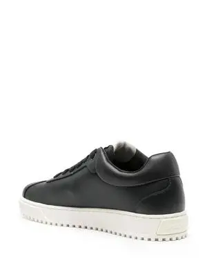 Emporio Armani Eagle-print Leather Sneakers