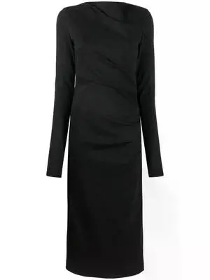 Dorothee Schumacher Gathered Cut-out Midi Dress - Grey