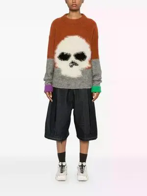 ERL Skull Intarsia-knit Sweater