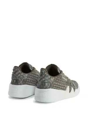 GIUSEPPE ZANOTTI Talon Lace-up Low-top Sneakers - Grey