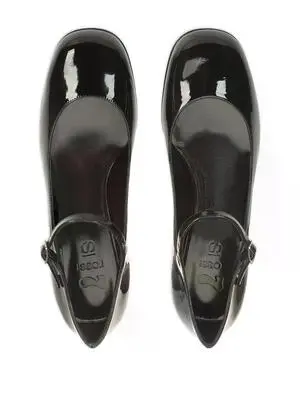 SERGIO ROSSI 45mm Patent Leather Mary Jane Pumps