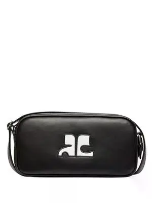 COURREGES Reedition Leather Shoulder Bag - Black