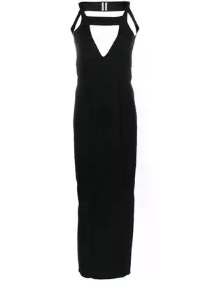 Rick Owens Sleeveless Cut-out Maxi Dress - Black