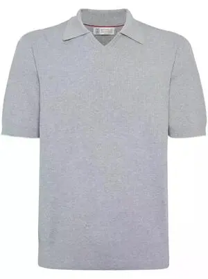 Brunello Cucinelli Ribbed-knit Polo Jumper