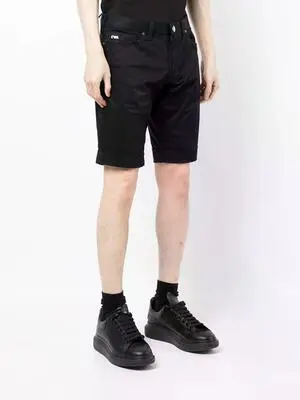 Emporio Armani Cotton Blend Board Shorts - Black