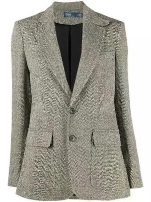 Polo Ralph Lauren Sand Beige Linen-silk Blend Tailored Blazer