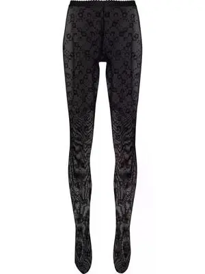 MARINE SERRE Moonogram Tights - Black