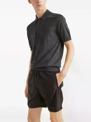 Prada Logo-plaque Swim Shorts - Black