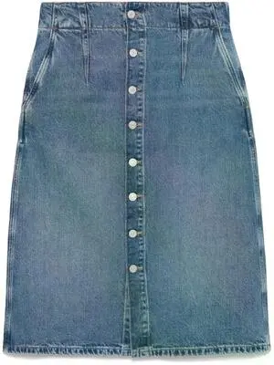 Polo Ralph Lauren A-line Denim Midi Skirt - Blue