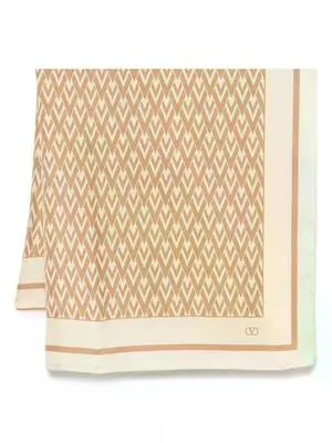 Valentino Garavani Toile Iconographe-print Scarf - Neutrals