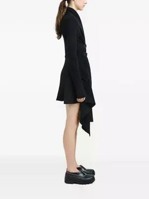 Proenza Schouler Asymmetrical Dress With Front Buckle Fastening - Black