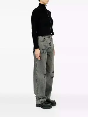 MAISON MARGIELA Ribbed Cotton Zip-up Cardigan