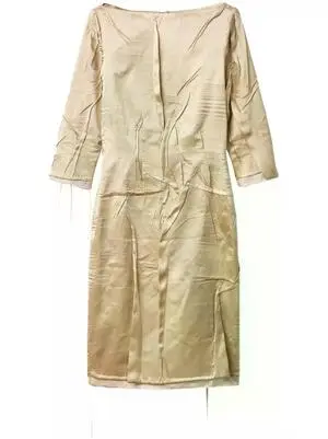 Miu Miu Crêpe Satin Silk Dress - Neutrals