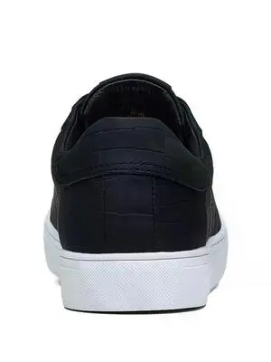 HIDE&JACK Embossed Leather Sneakers - Black