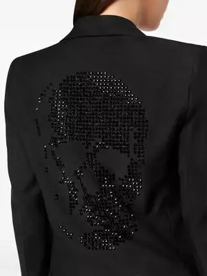 Philipp Plein Skull-strass Wool Blazer