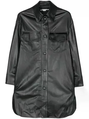 Stella McCartney Faux Leather Overshirt - Black