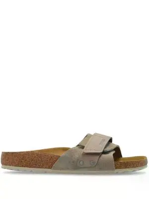 BIRKENSTOCK Taupe Calf Suede Touch-strap Sandals - Neutrals