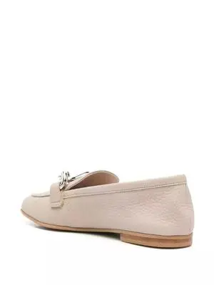 Casadei Chain-detail Leather Loafers - Neutrals