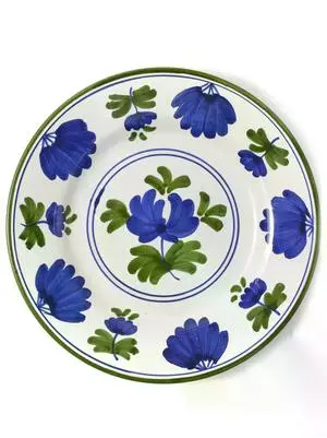 CABANA Blossom Ceramic Dessert Plate - Blue