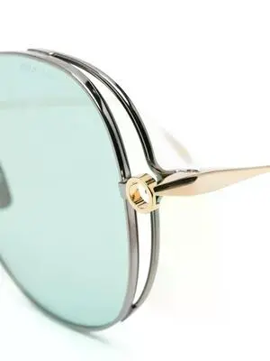 Dita Arohz Oversize Round Frame Sunglasses