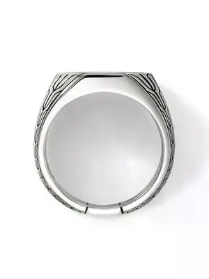 John Hardy Sterling Onyx Signet Ring
